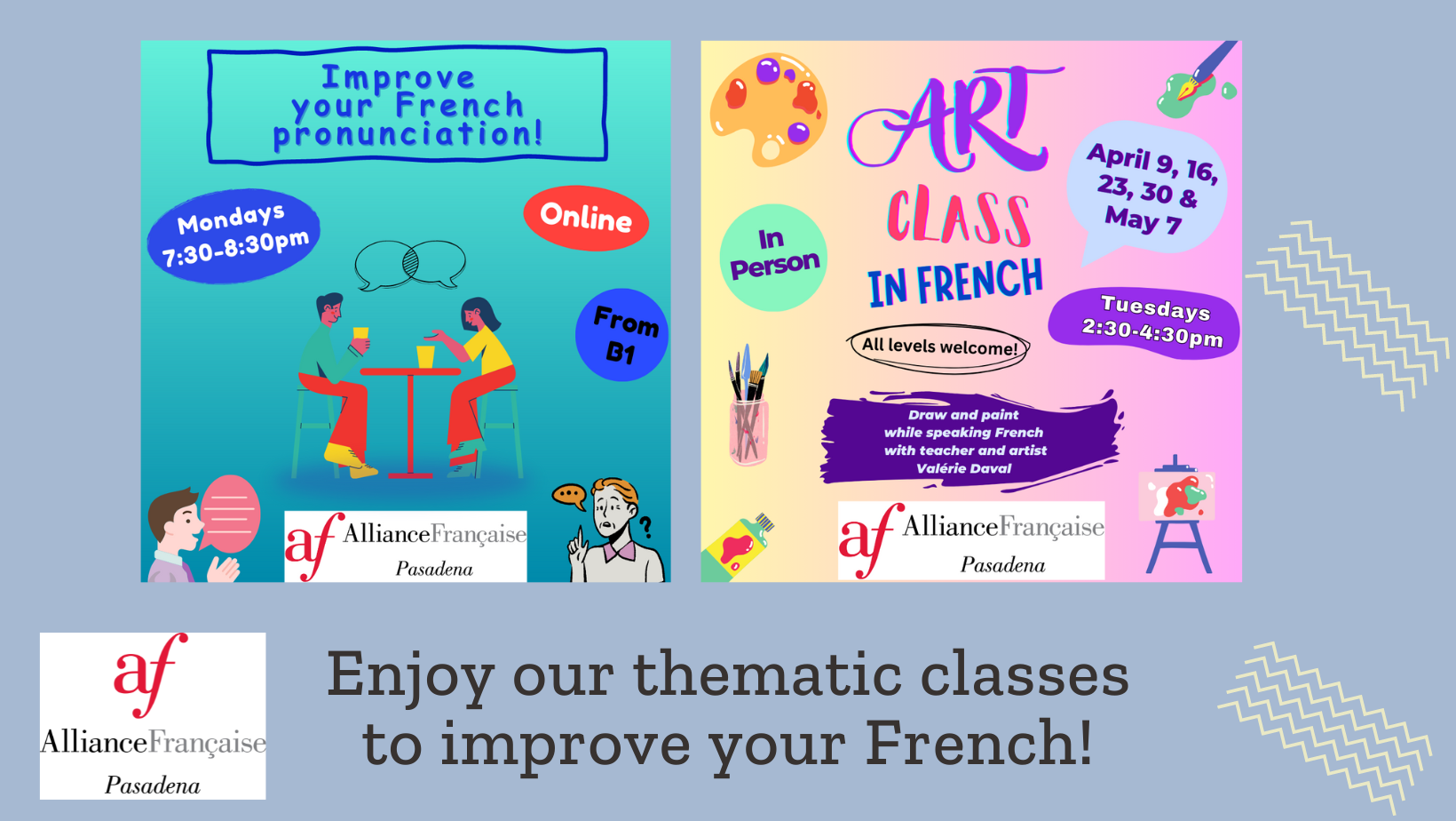 Thematic Courses and Workshops | Alliance française de Pasadena